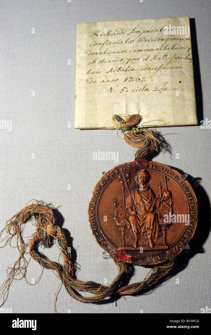 Richard of Cornwall seal 1257 Aachen Stock Photo - Alamy