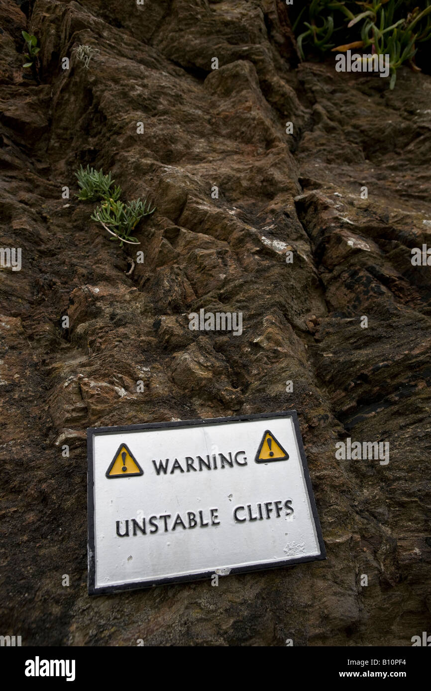Warning unstable cliffs sign Stock Photo - Alamy Warning unstable cliffs sign Stock Photo - Alamy