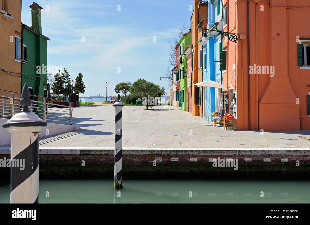 Europe Italy Venetia the typical colored houses of Burano island Stock ...