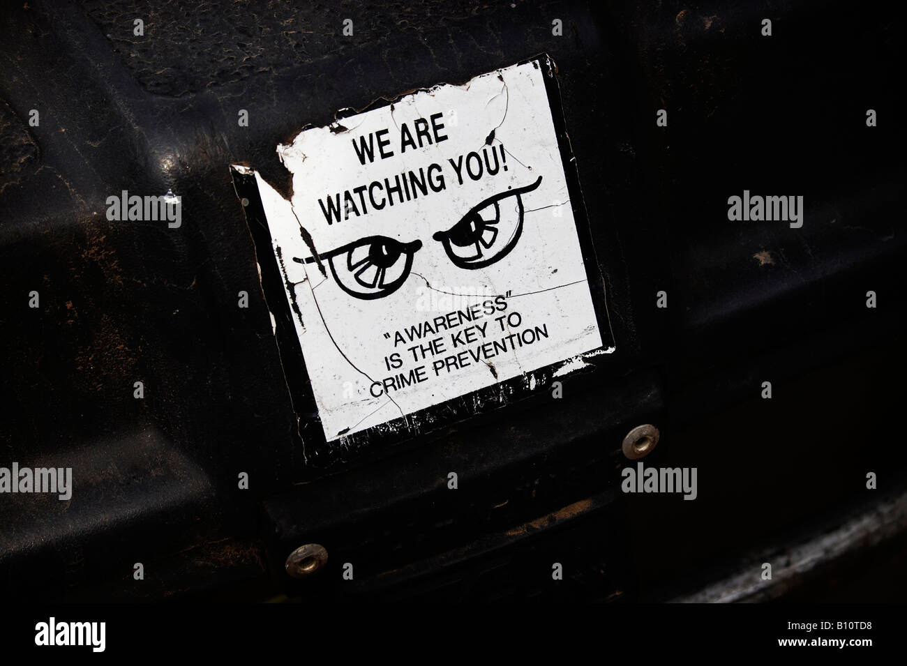 Warning neighborhood crime watch hi-res stock photography and images ...