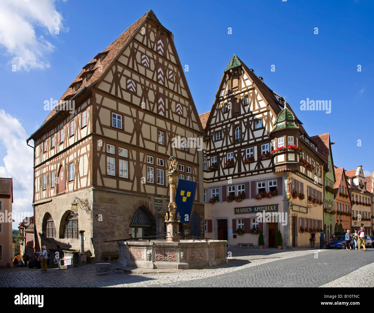 Medieval timbered buildings Rothenburg Germany Stock Photo - Alamy