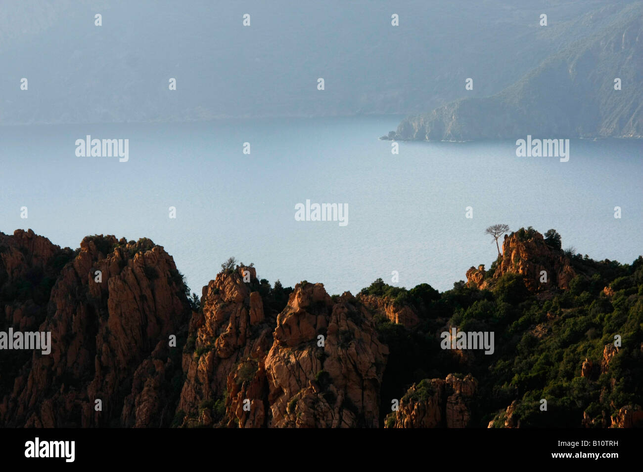 UNESCO world heritage site Les calanche de Piana at the Gulf of Porto ...