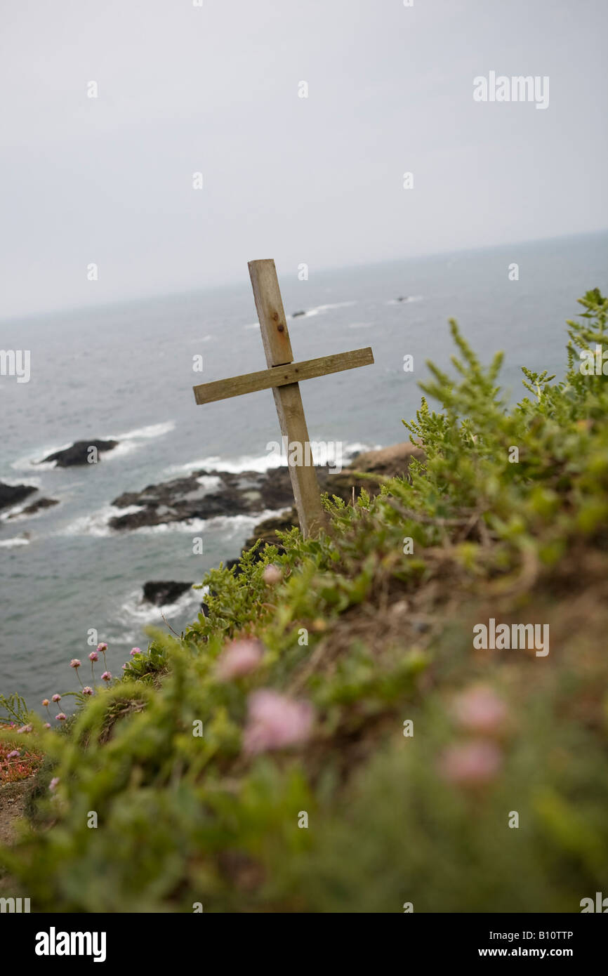 Cross at Lizard Point Stock Photo - Alamy