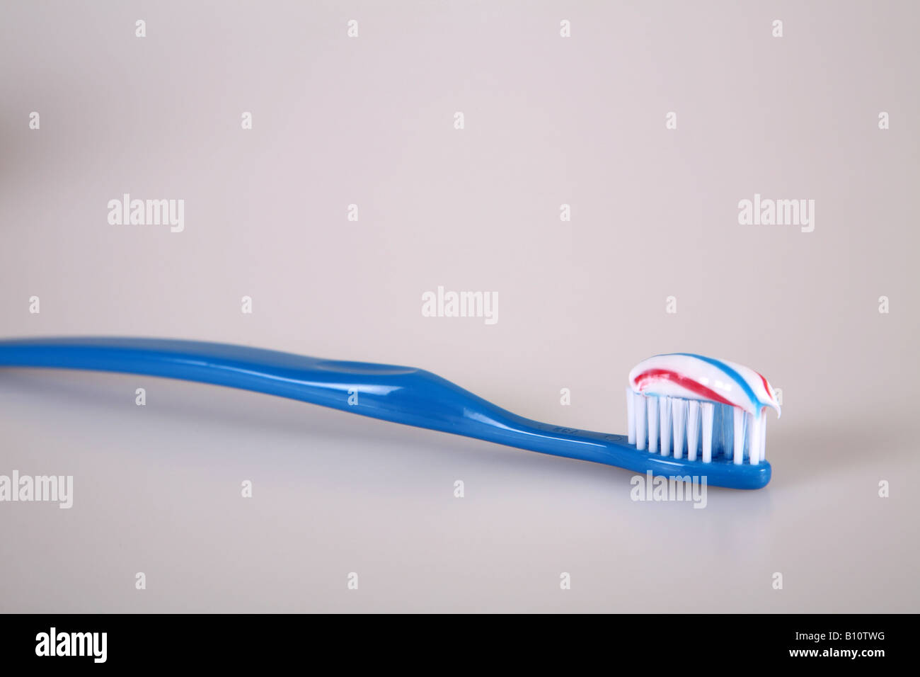 Toothbrush With Toothpaste on Stock Photo - Alamy