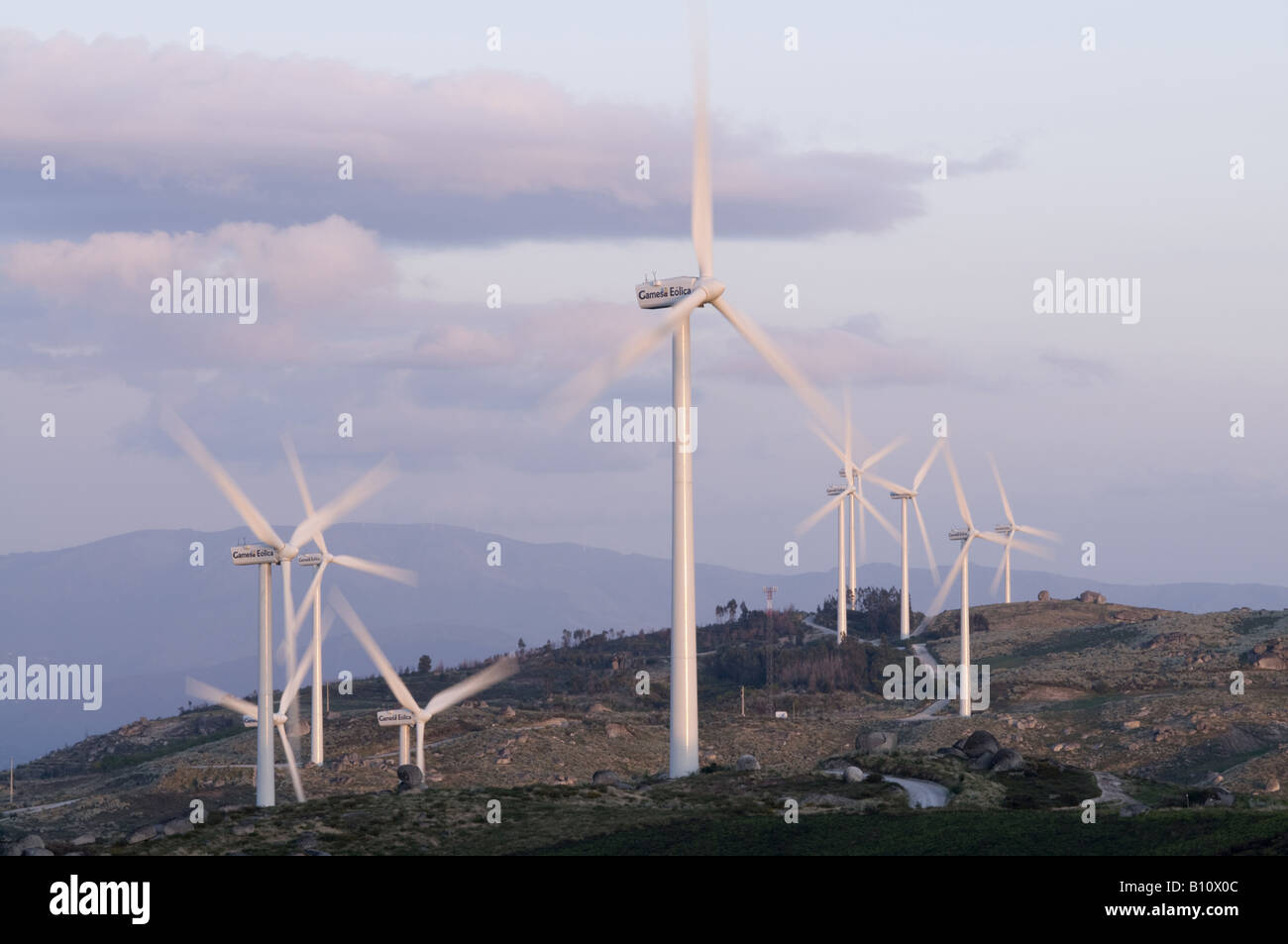 Wind farm in Portugal Stock Photo - Alamy
