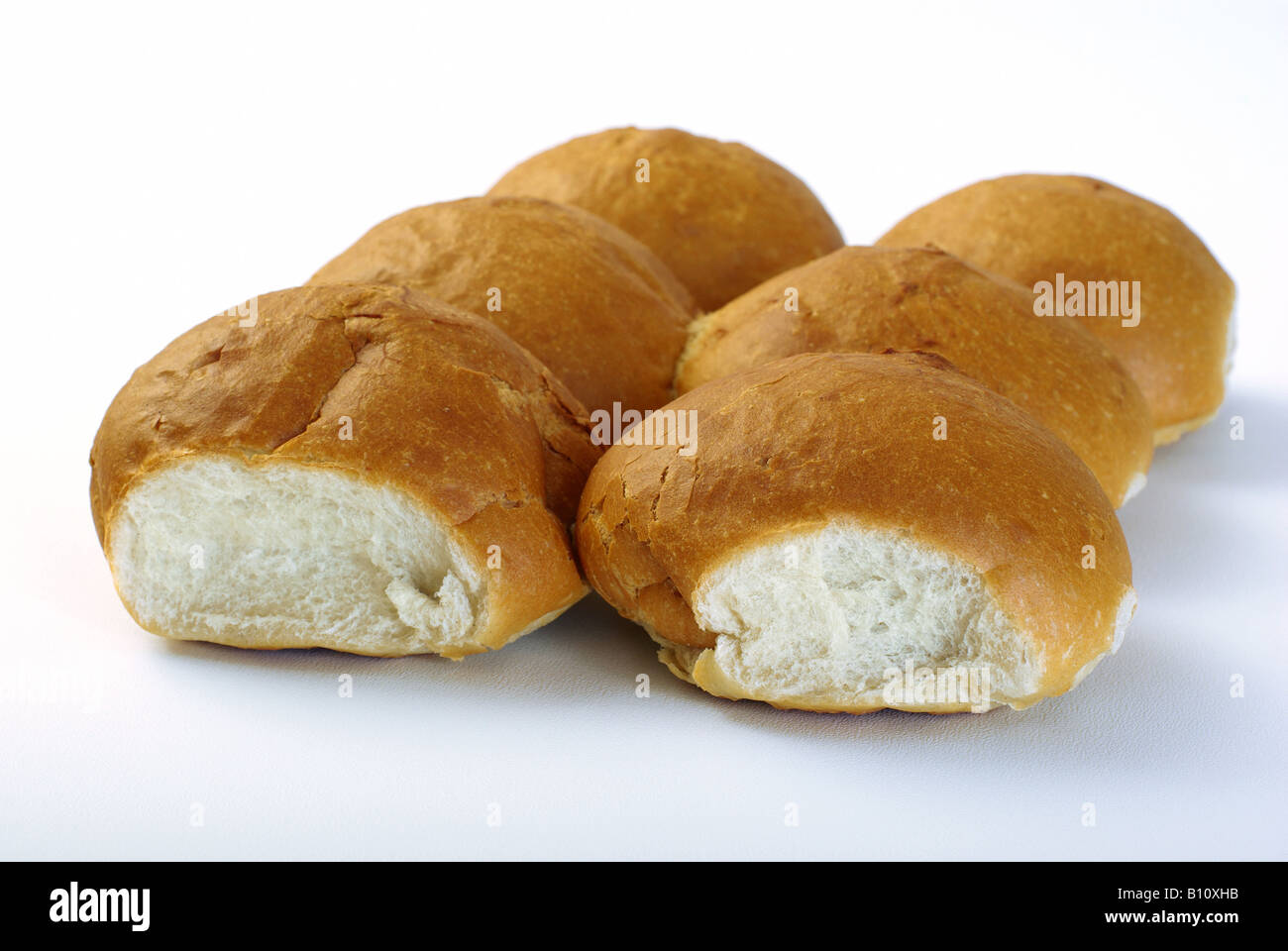 White batch rolls Stock Photo - Alamy