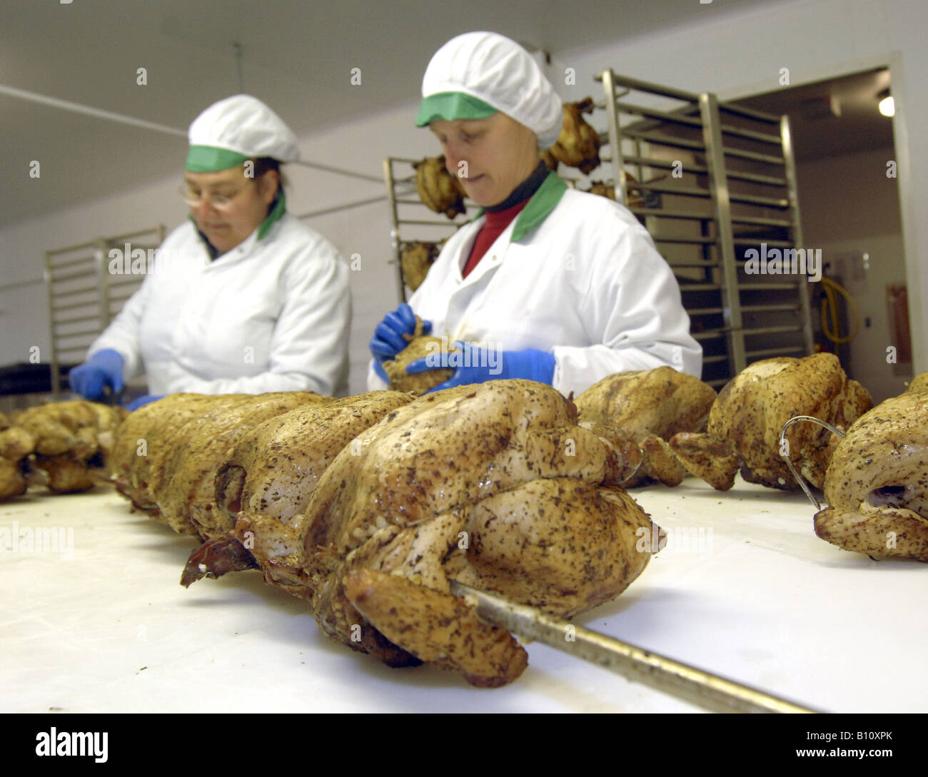 Workers at a food producing smokery in Scotland Stock Photo - Alamy