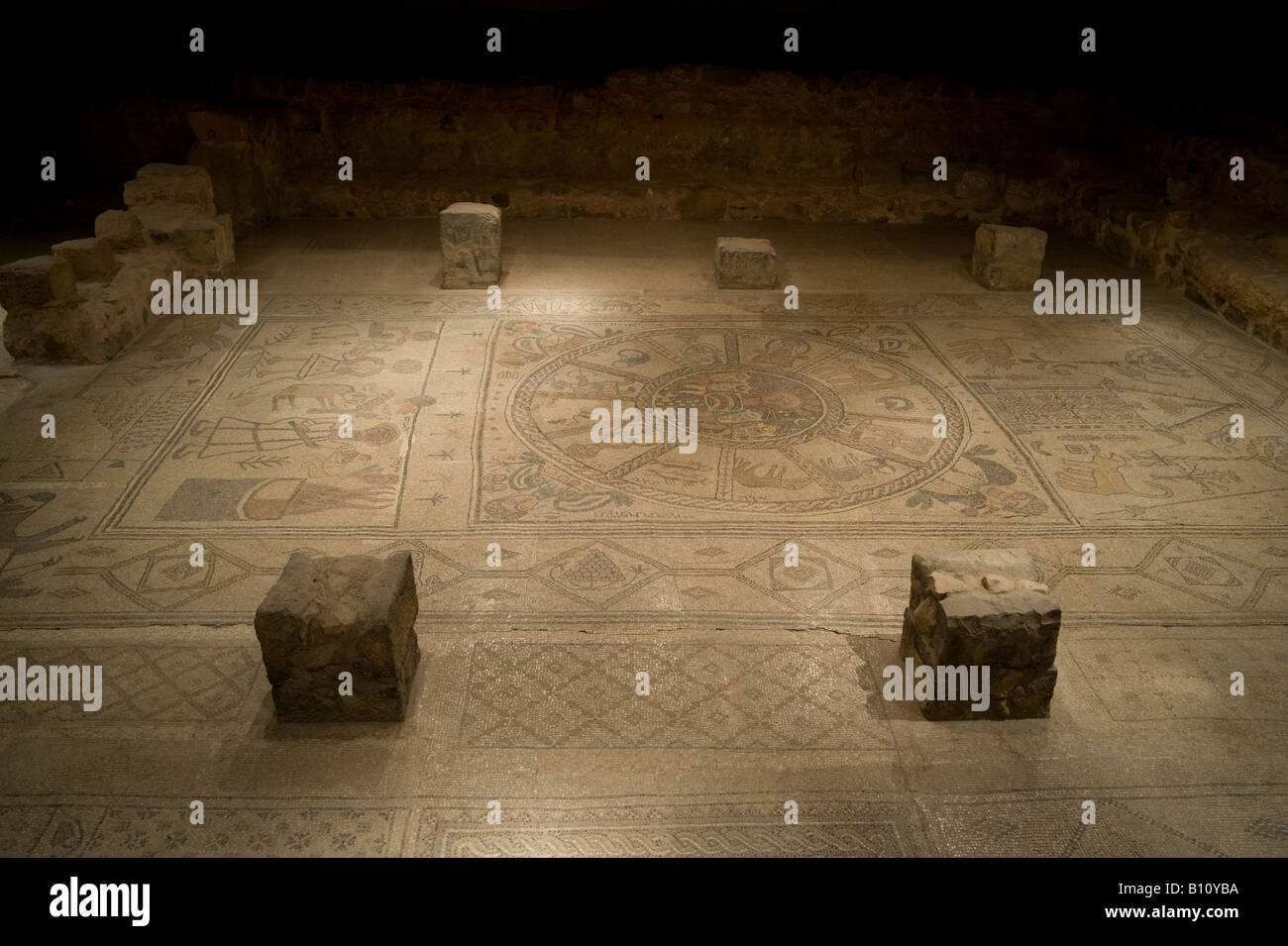 Israel Beit She an Valley Beit Alpha synagogue The mosaic floor of the ...