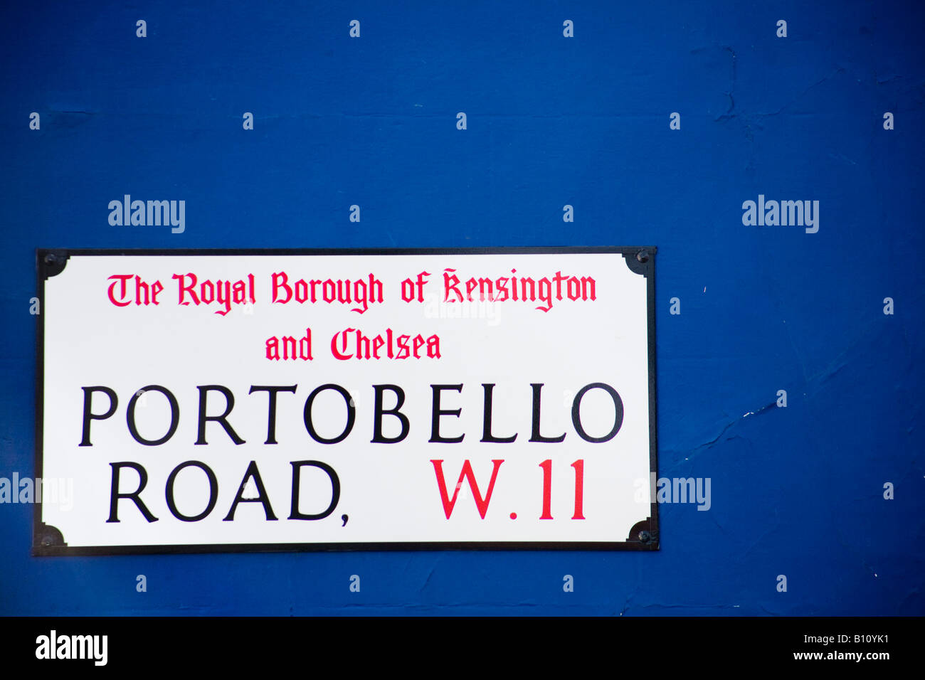 Portobello Road Road Sign Notting Hill London UK Stock Photo - Alamy