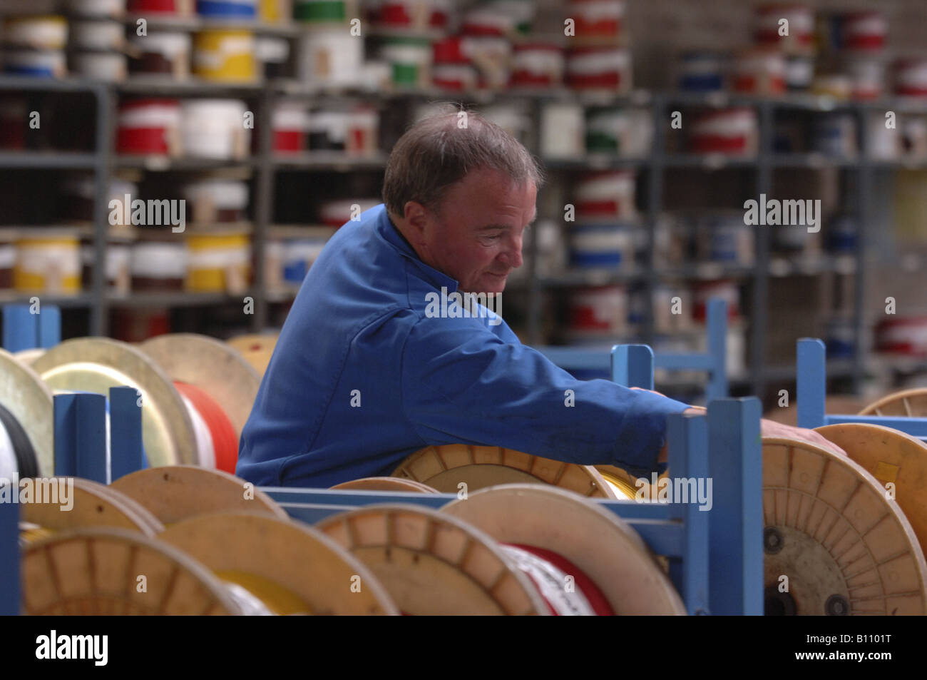 Cable manufacturing factory in Scotland Stock Photo - Alamy