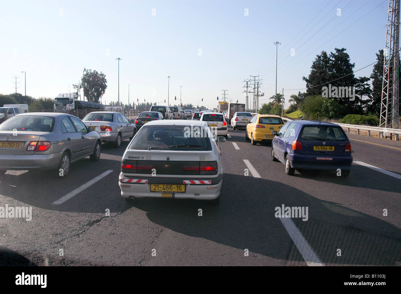 Israeli Traffic Jam Stock Photo - Alamy