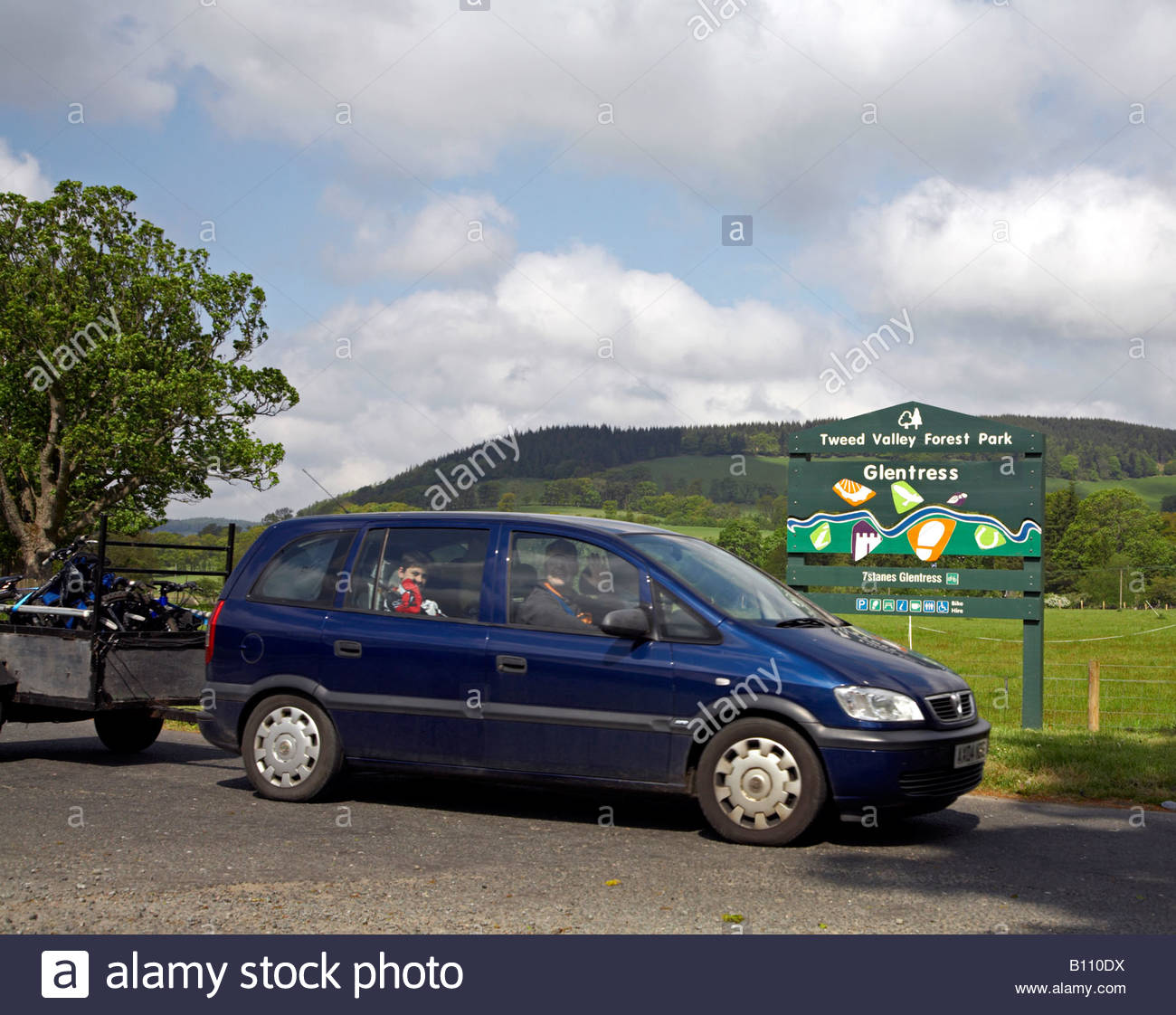 Tweed Valley Forest Park, Glentress SCOTLAND Stock Photo - Alamy