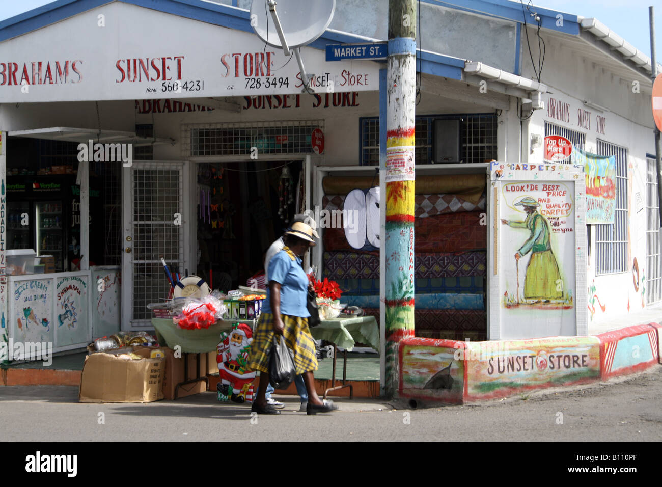 Shopping St Johns, Antigua Caribbean Stock Photo - Alamy