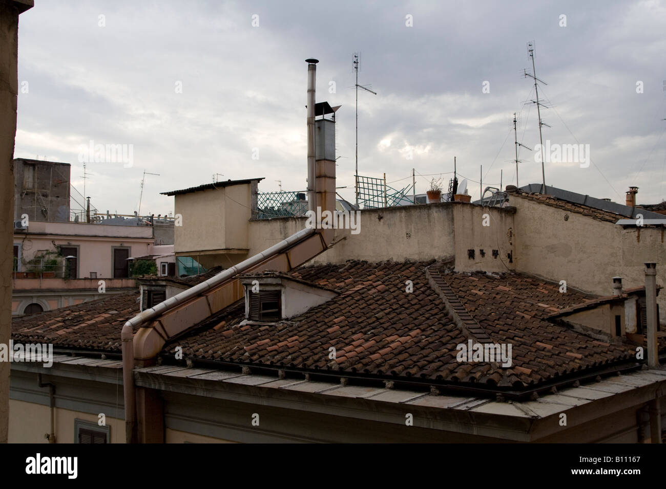 Rooftops of downtown Rome in Italy Stock Photo - Alamy