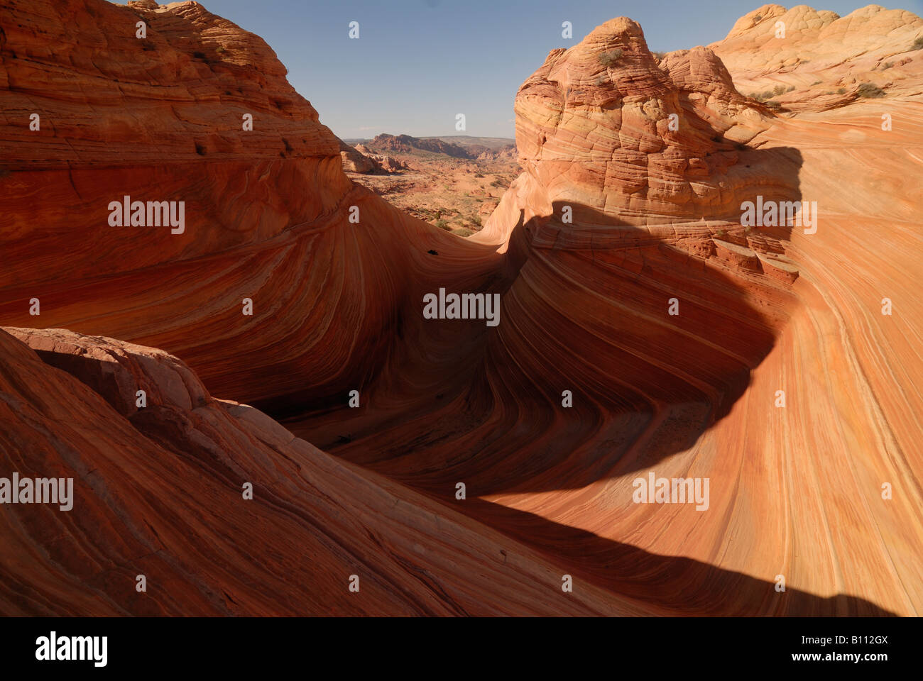 The beautiful rock formation The wave Vermillion Cliffs Utah USA Stock ...