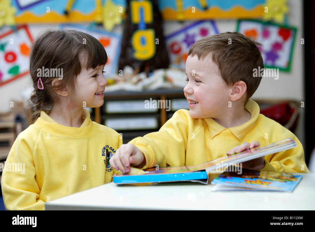 Children Junior School South Wales Stock Photo - Alamy