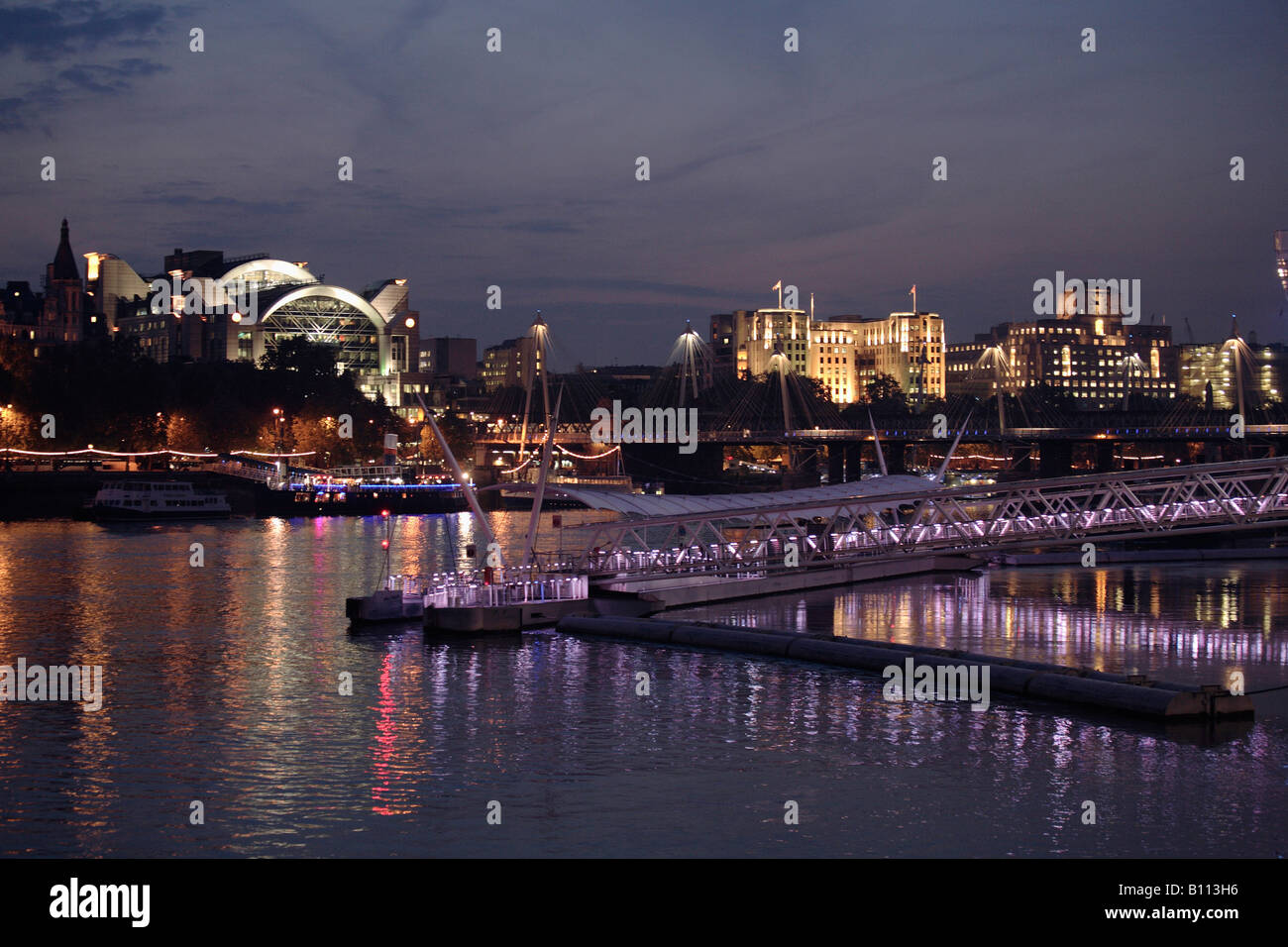UK Britain England London West End skyline Thames River Stock Photo - Alamy