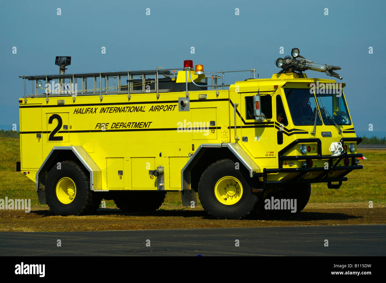 Halifax International Airport fire truck Stock Photo - Alamy