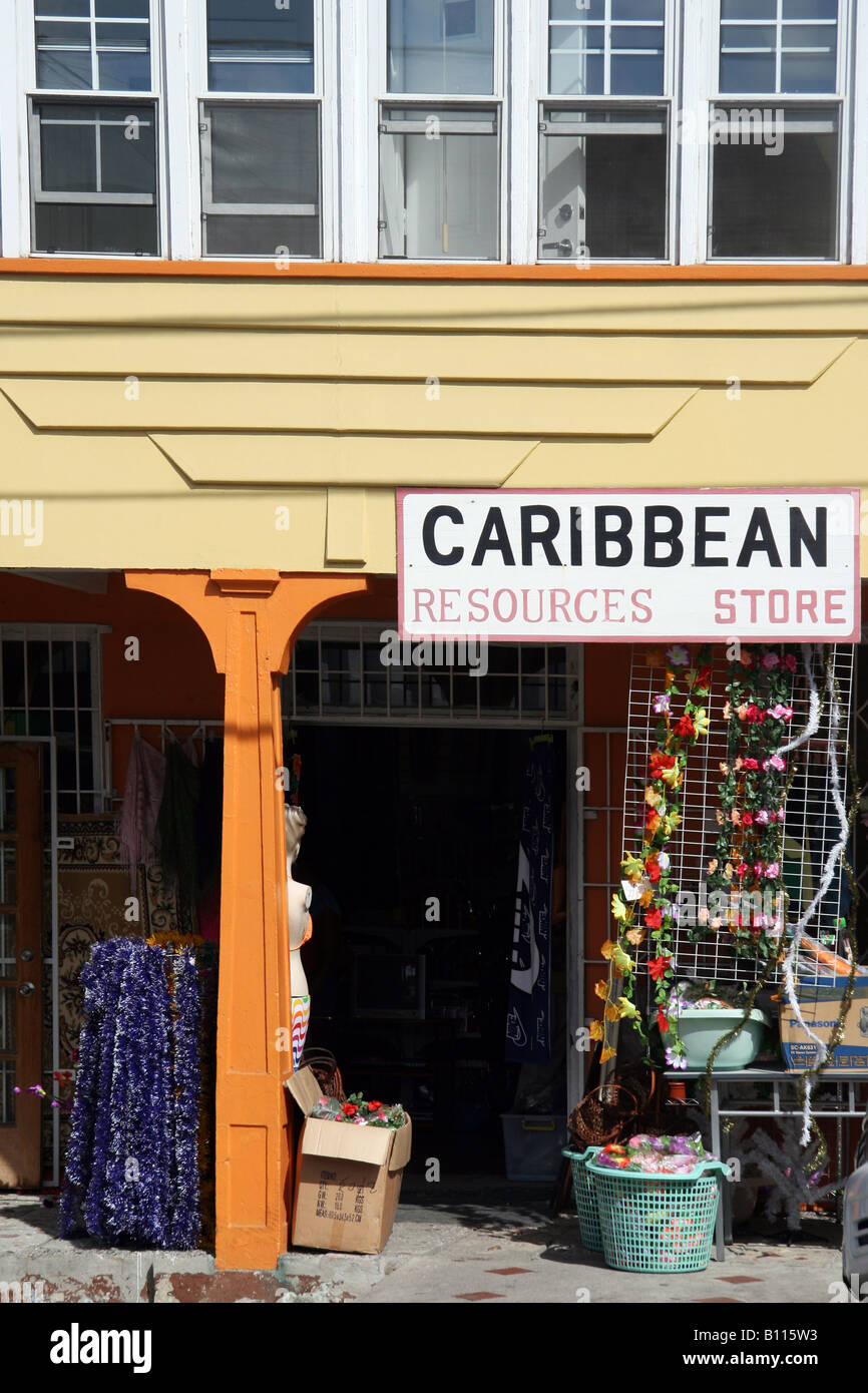 Caribbean Resources Store, St Johns, Antigua Caribbean Stock Photo - Alamy