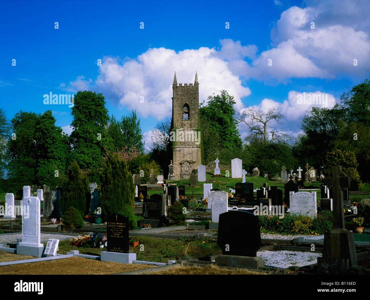 Graveyard & old church, Ratoath, Co Meath, Ireland Stock Photo - Alamy