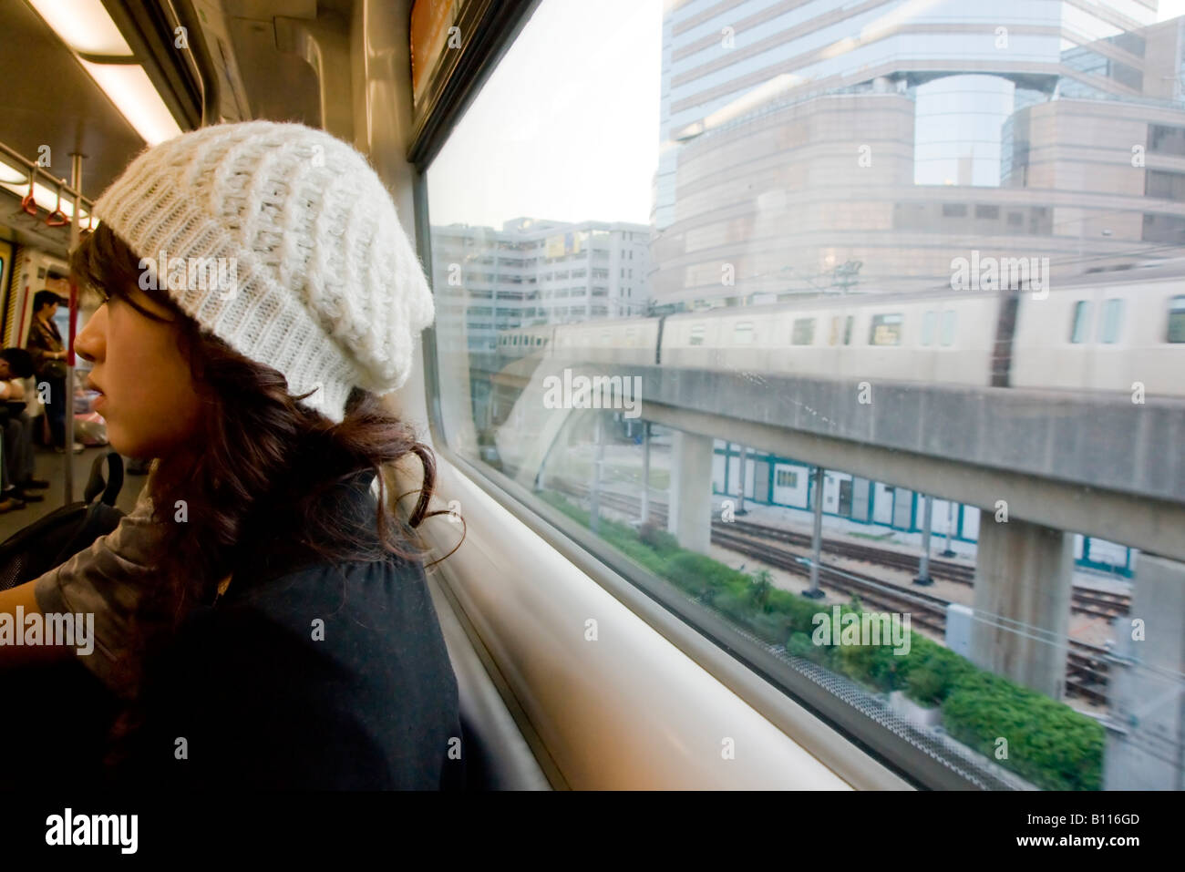 asia china hong kong train interior 2007 Stock Photo - Alamy