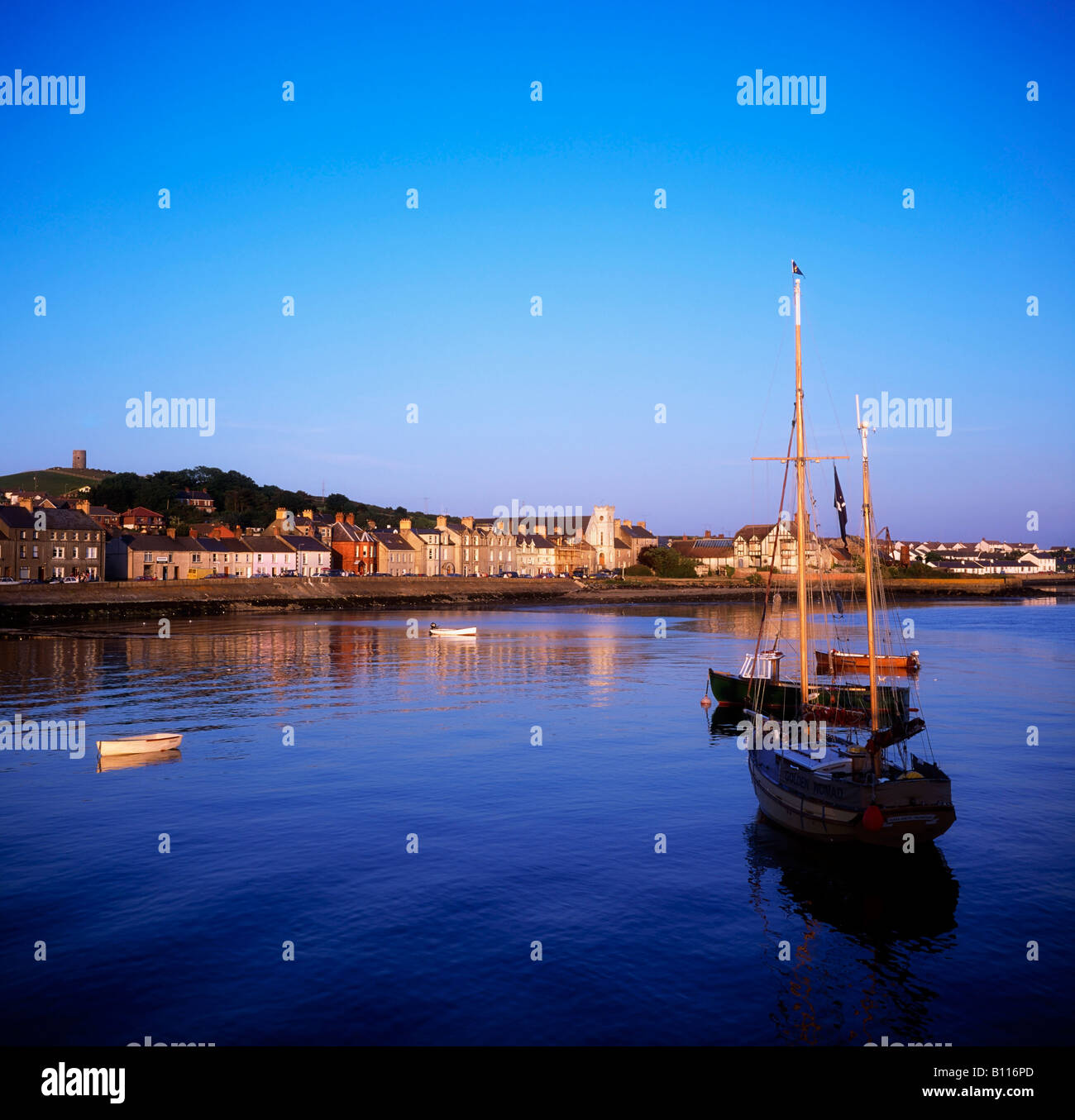 Co Down, Strangford from Portaferry and Galway Hookers, Ireland Stock ...