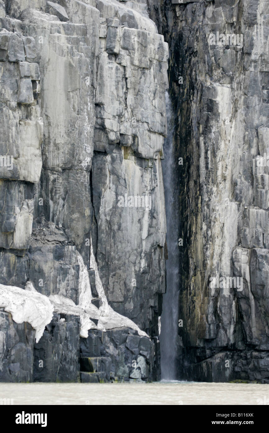 Glacial Waterfall, Svalbard Norway Stock Photo - Alamy