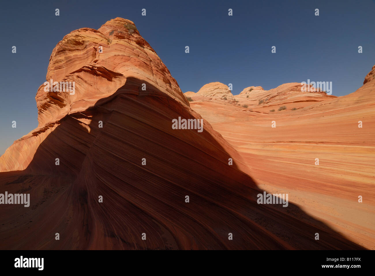 The beautiful rock formation The wave Vermillion Cliffs Utah USA Stock ...