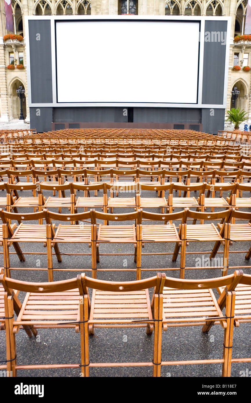 Outdoors cinema Wide angle view Stock Photo - Alamy