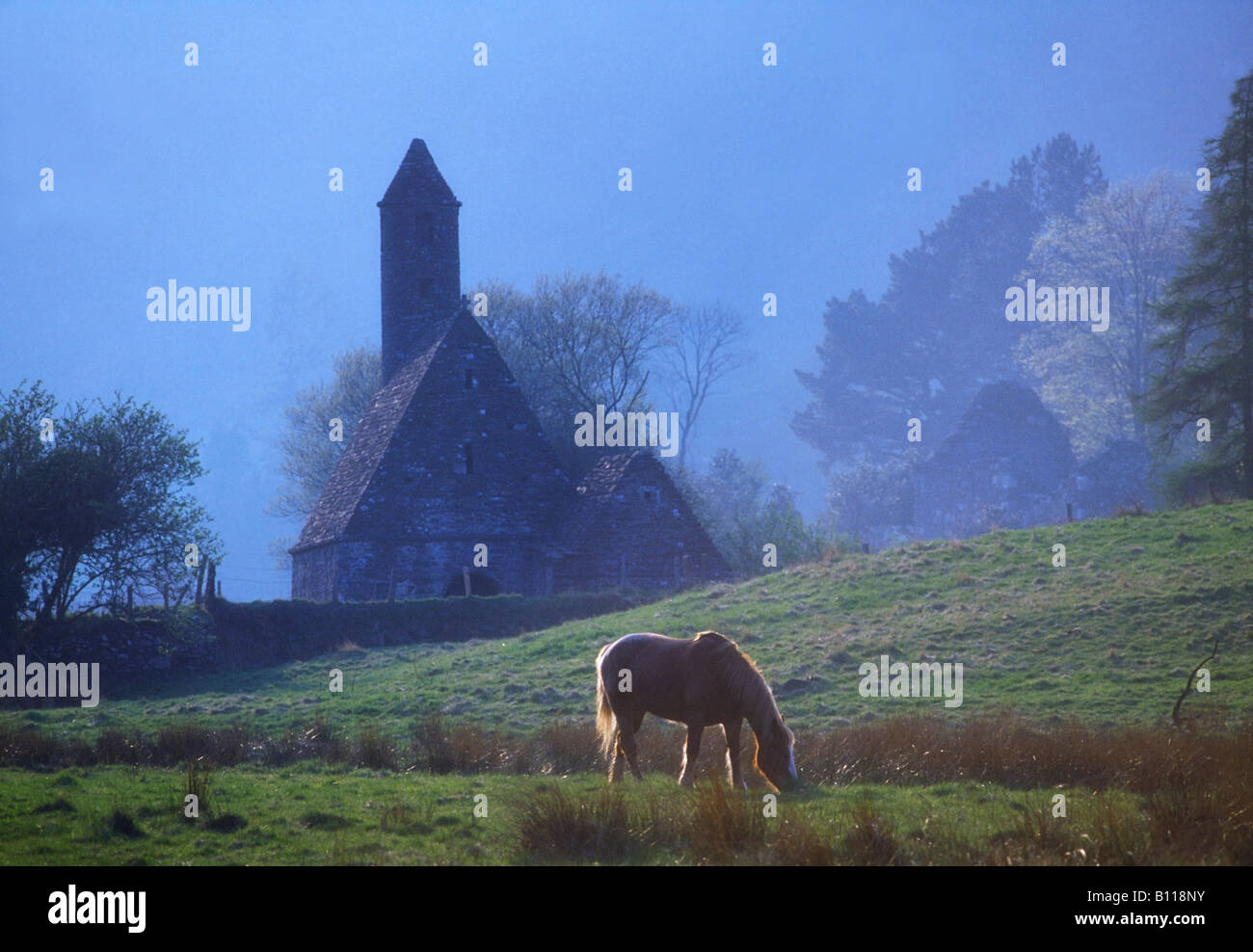 St. Kevin's Kitchen, Glendalough, County Wicklow, Ireland Stock Photo ...