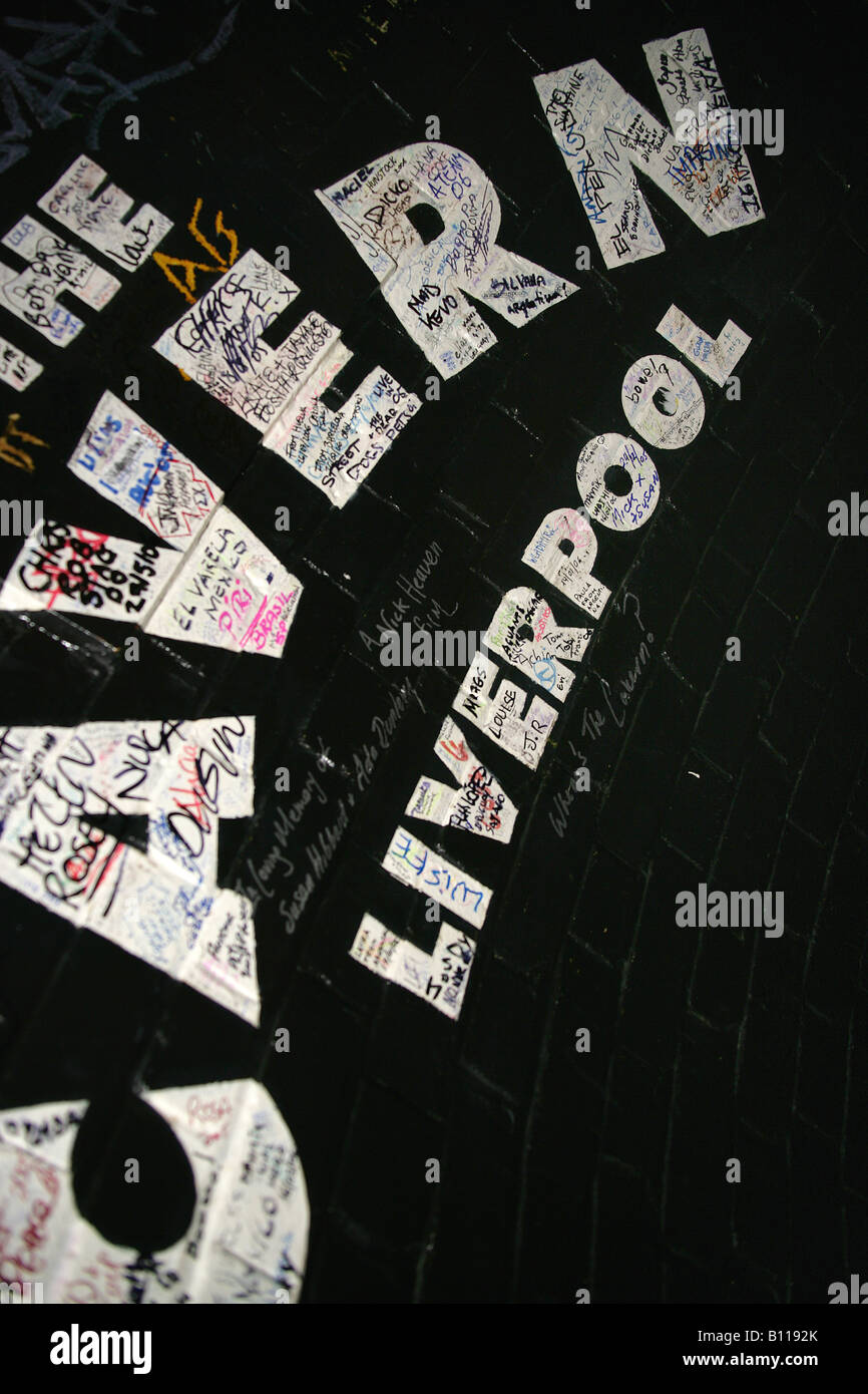 City of Liverpool, England. The Cavern sign on the wall of Liverpool’s ...