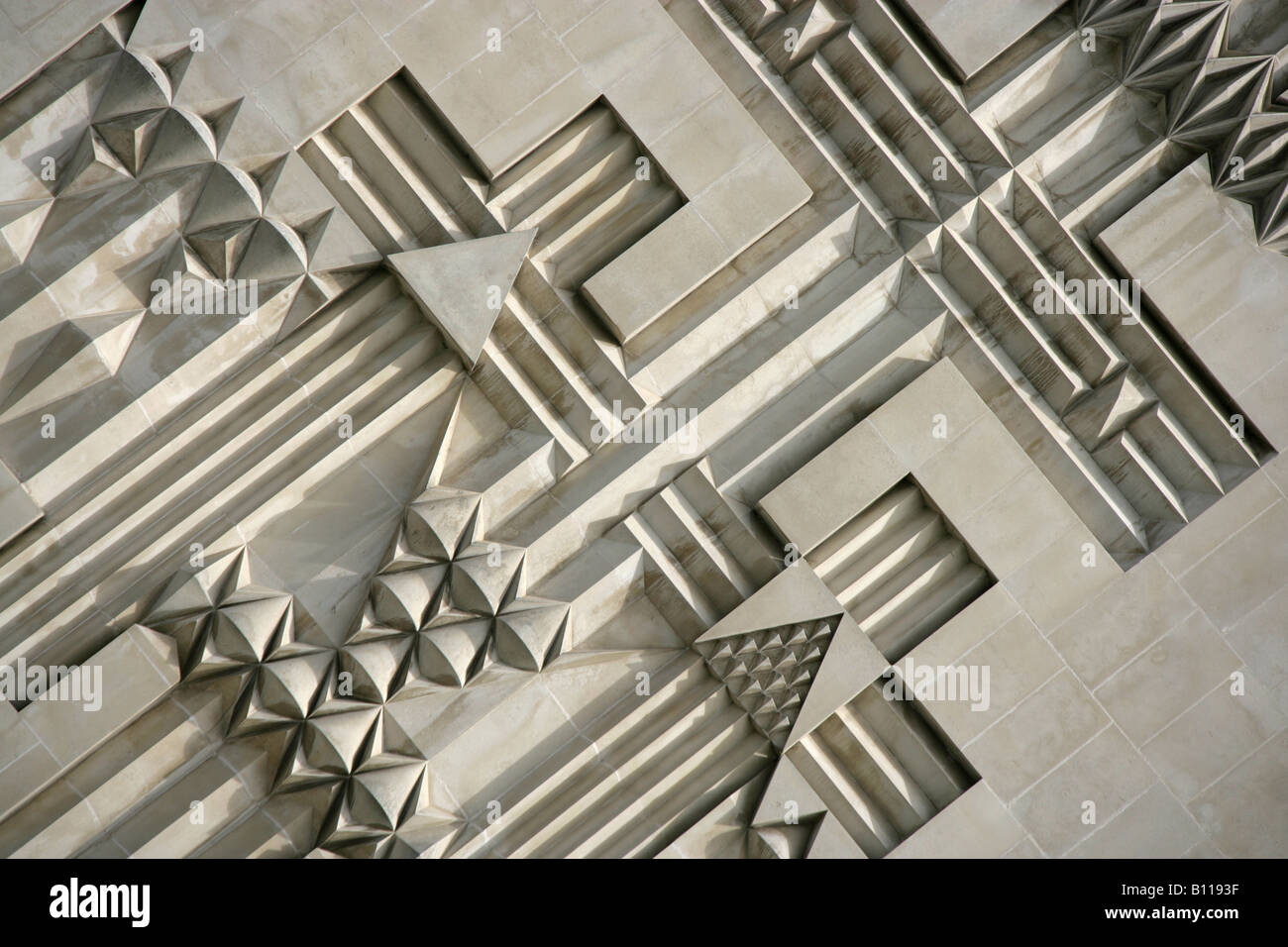 City of Liverpool, England. Stone carving at the front entrance to the ...