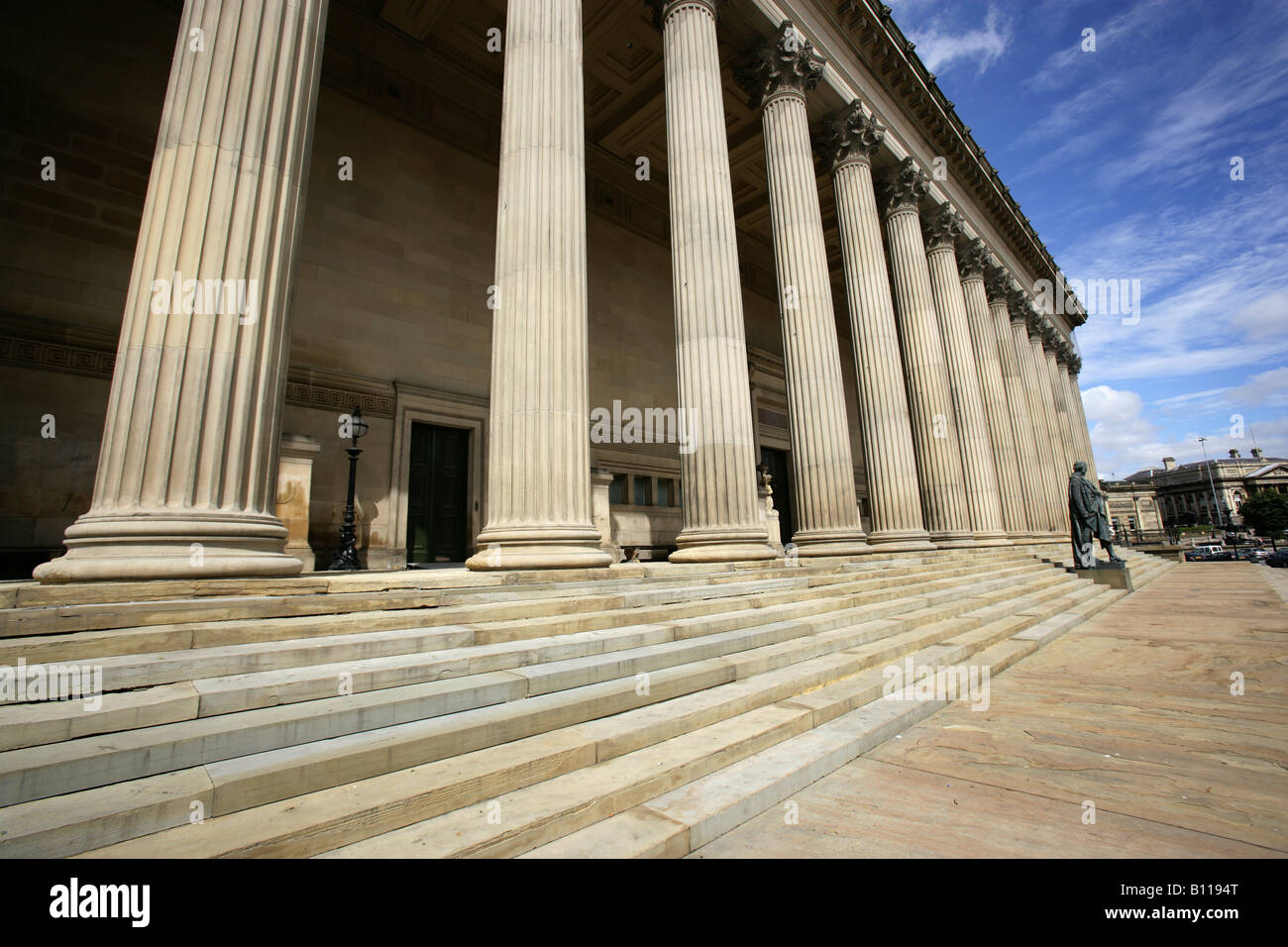 City of Liverpool, England. East front colonnade view of the former ...