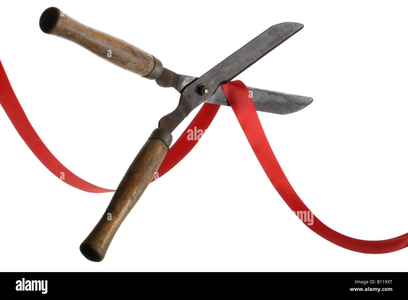Garden cutting red ribbon Cut Out Stock Images & Pictures - Alamy