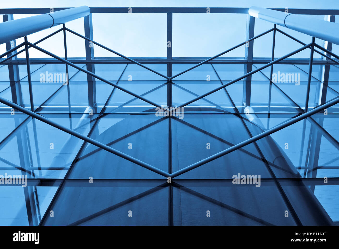 Abstract built structure blue selenium toned Stock Photo - Alamy