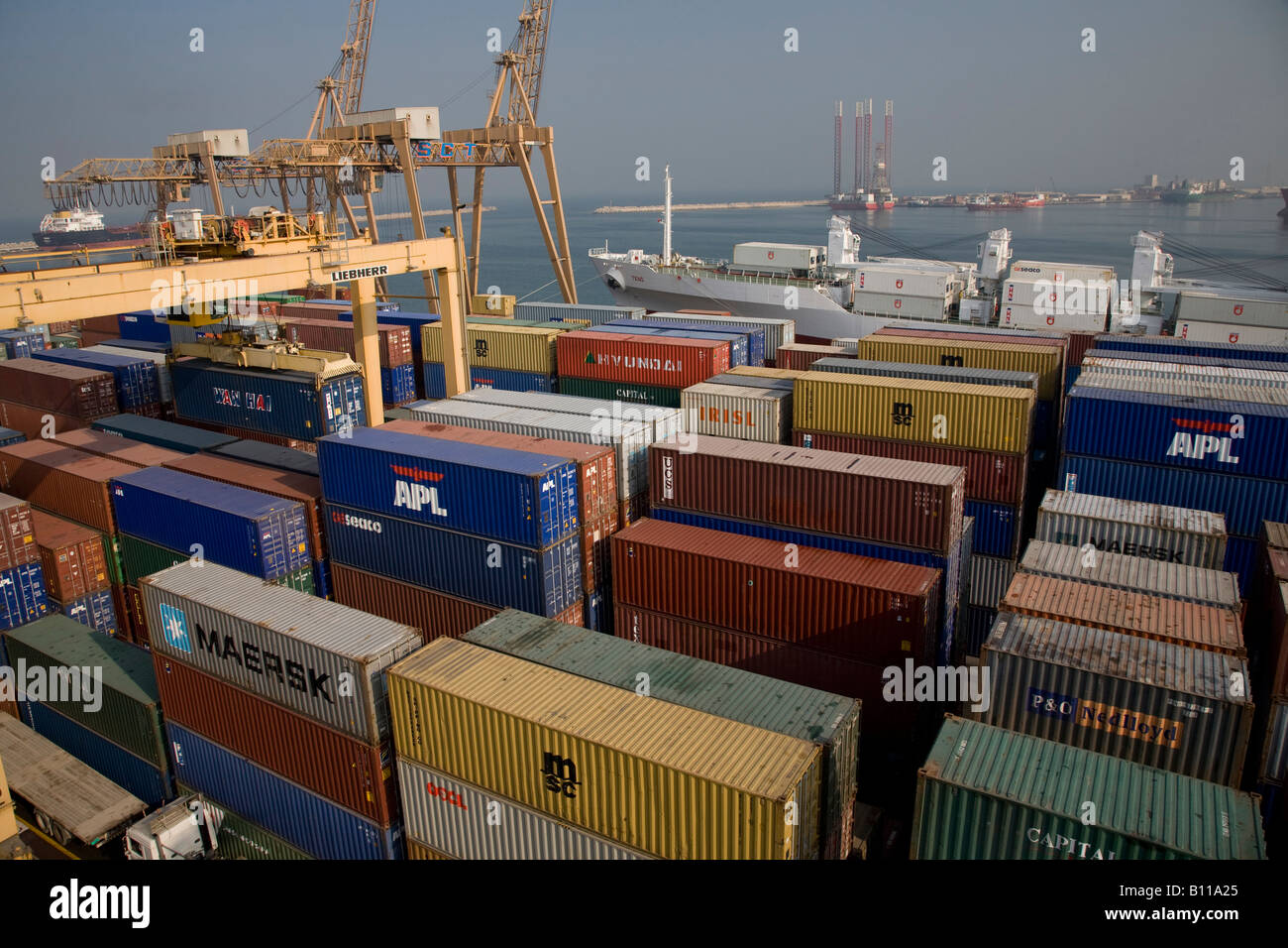 Overview image of Port Khalid United Arab Emirates Middle East showing ...