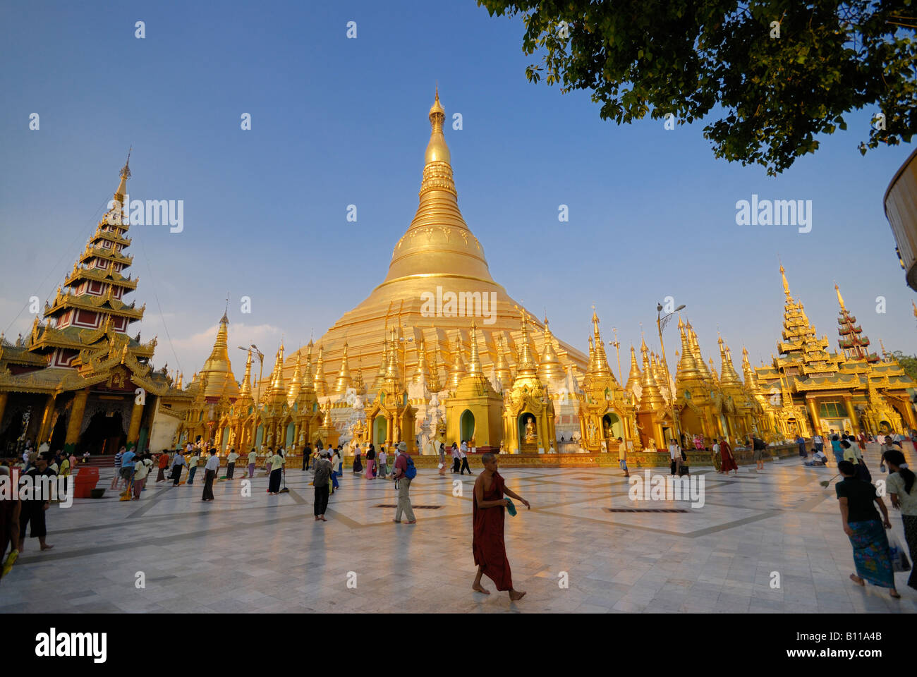ASIA MYANMAR BURMA BIRMA YANGON YANGOON SHWEDAGON PAGODA one of the ...