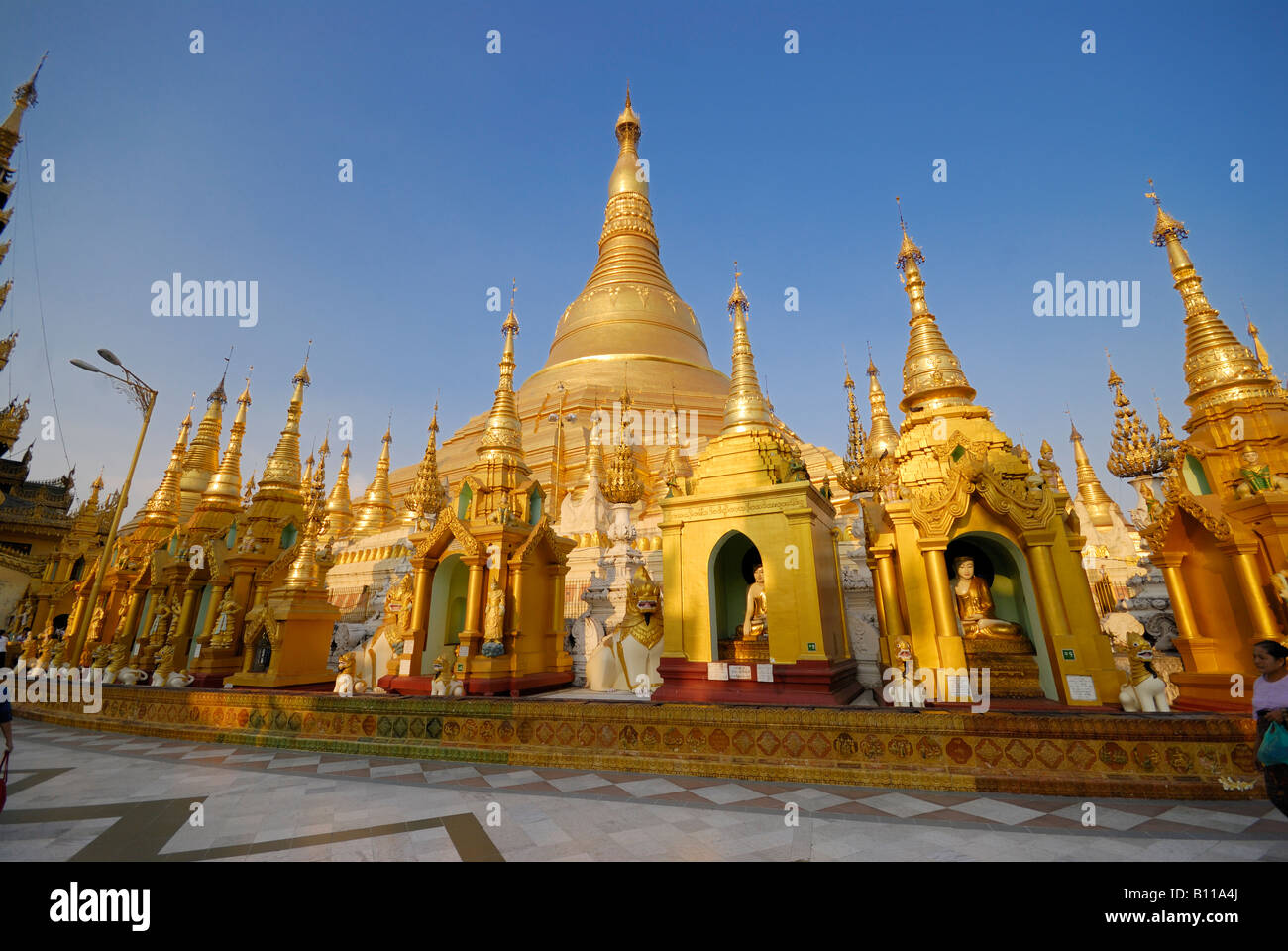 ASIA MYANMAR BURMA BIRMA YANGON YANGOON SHWEDAGON PAGODA one of the ...