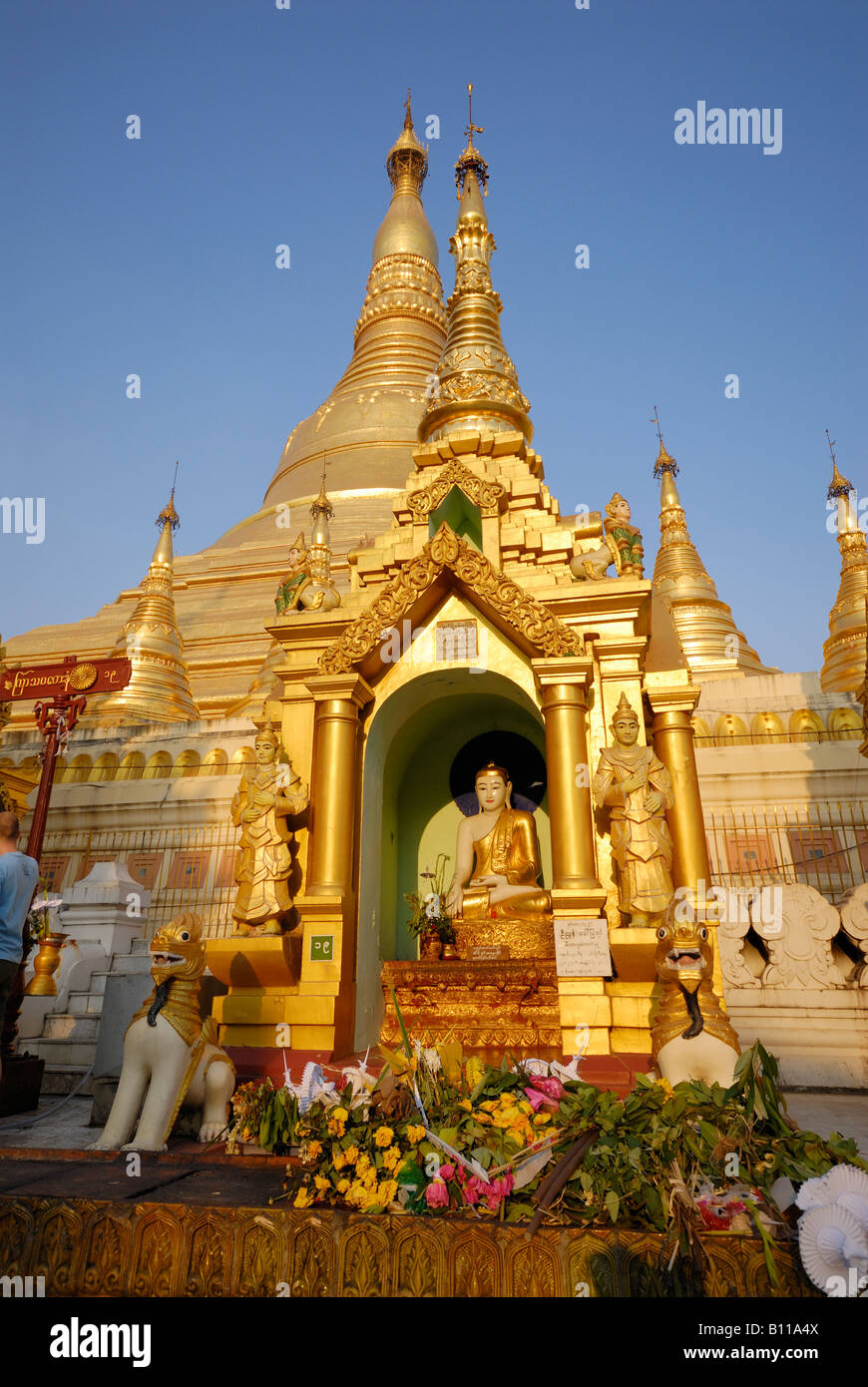 ASIA MYANMAR BURMA BIRMA YANGON YANGOON SHWEDAGON PAGODA one of the ...