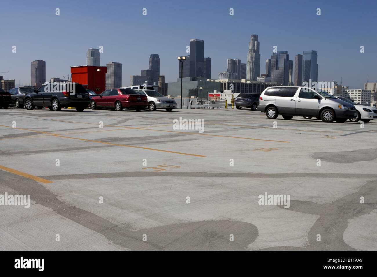 Rooftop of parking garage Stock Photo - Alamy