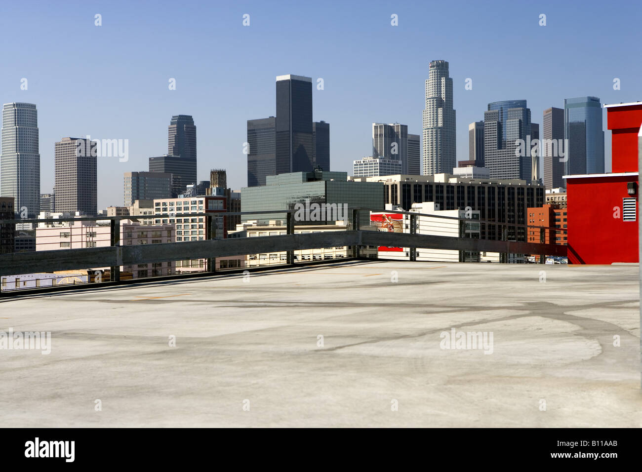 Rooftop of parking garage Stock Photo - Alamy