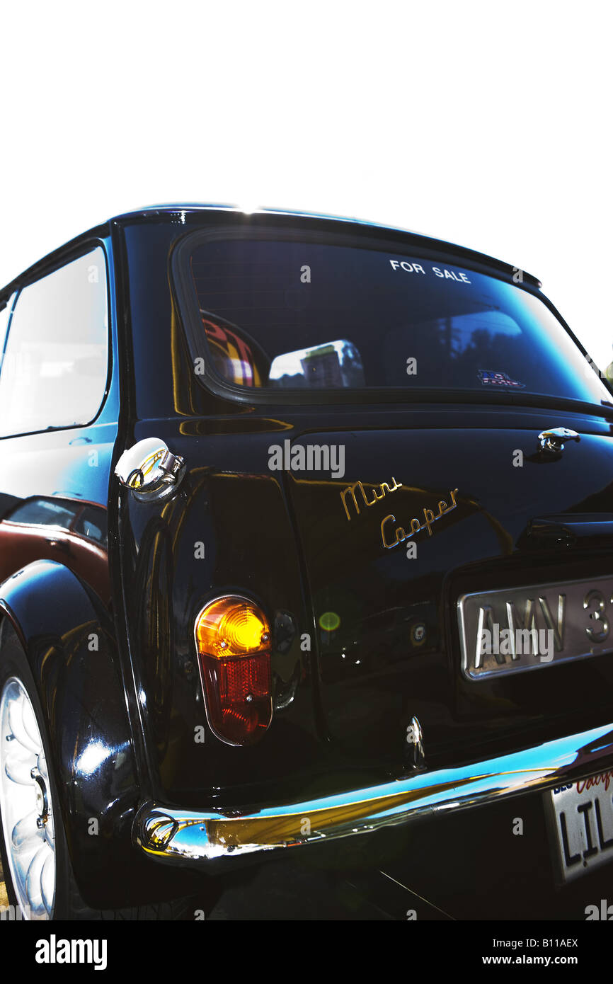 Black vintage Mini Cooper Stock Photo - Alamy
