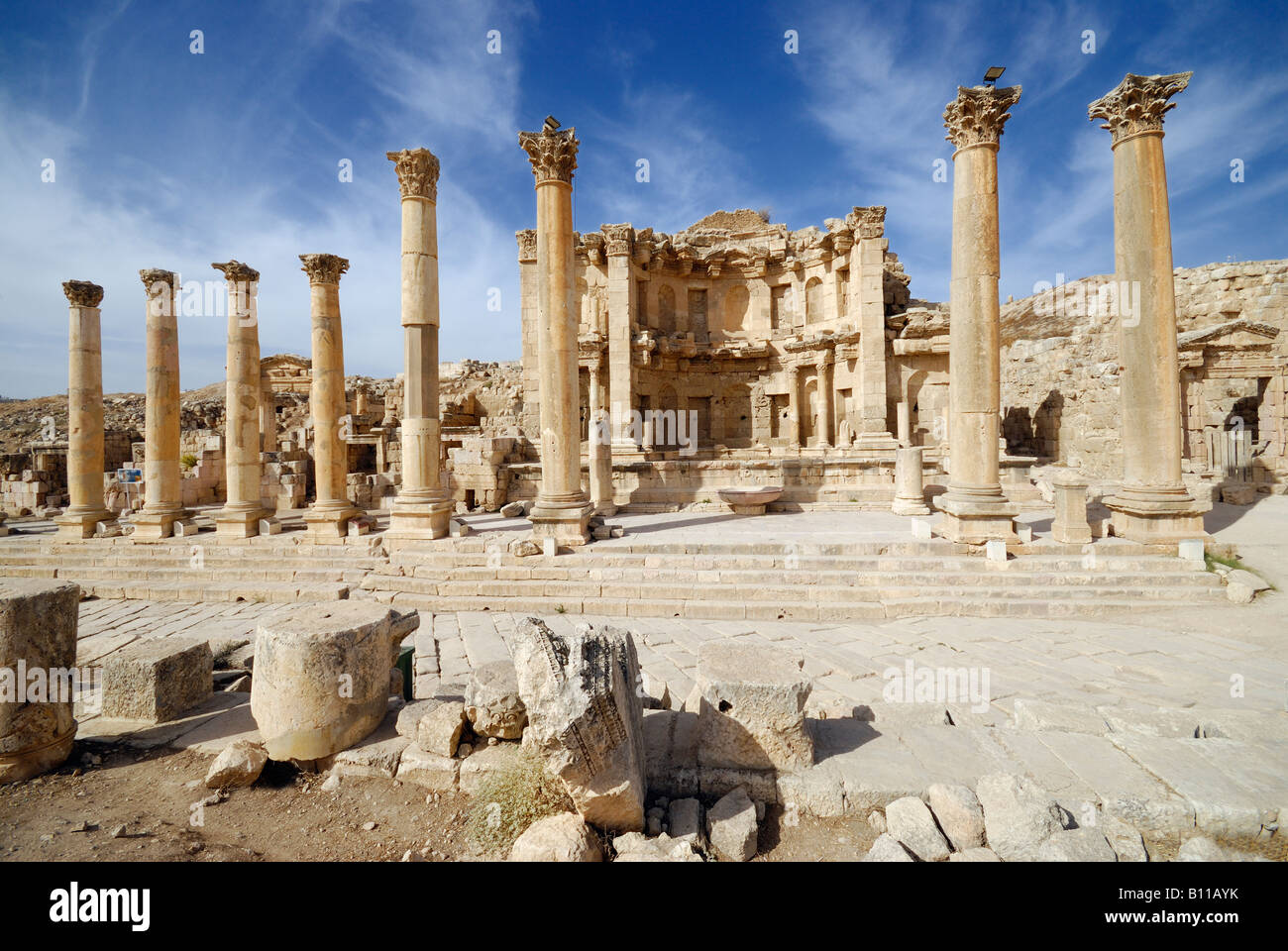Nymphaeum in Ruins of Jerash Roman Decapolis city dating from 39 to 76 ...
