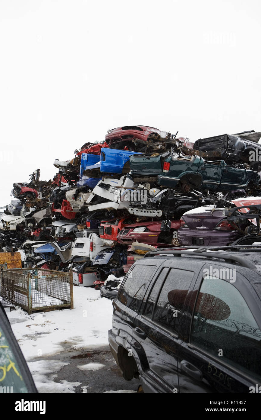 Stack of several scrap cars Stock Photo - Alamy
