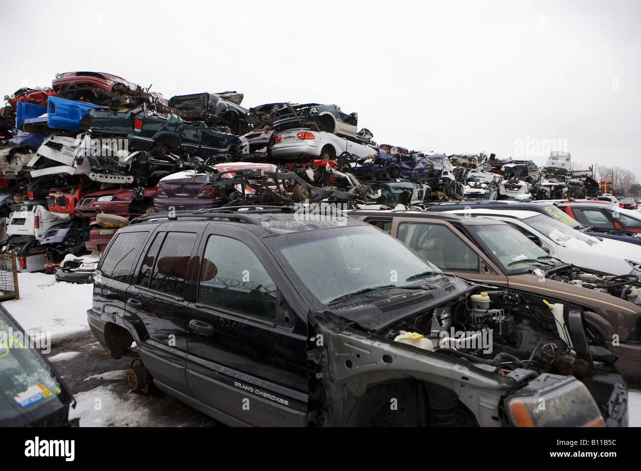 Stack of several scrap cars Stock Photo - Alamy