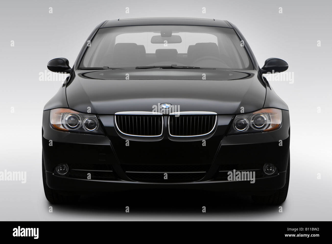 2008 BMW 3-series 328i in Black - Low/Wide Front Stock Photo - Alamy