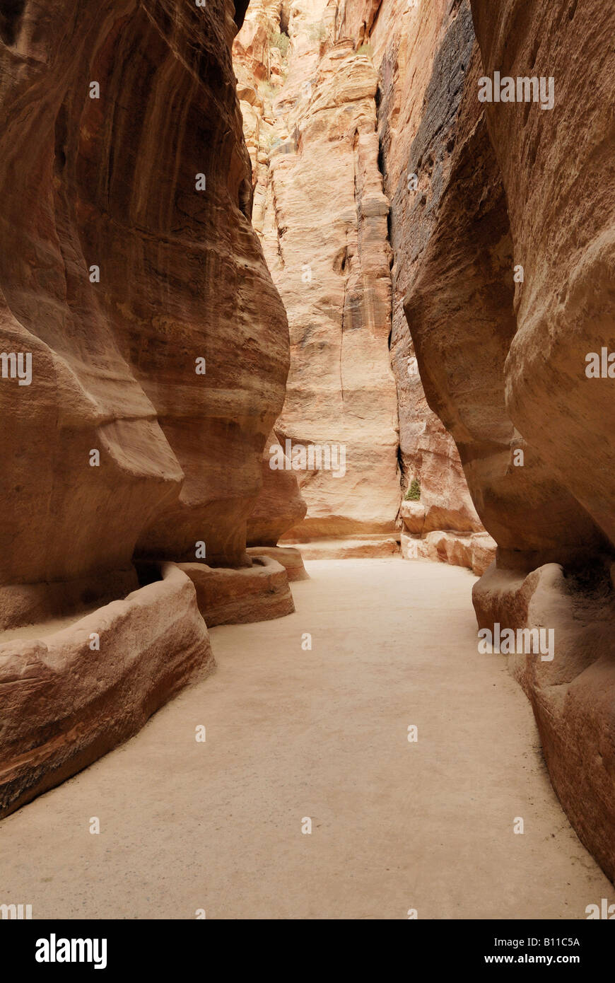 As Siq or canyon in Nabataean ancient town Petra water supply at the ...