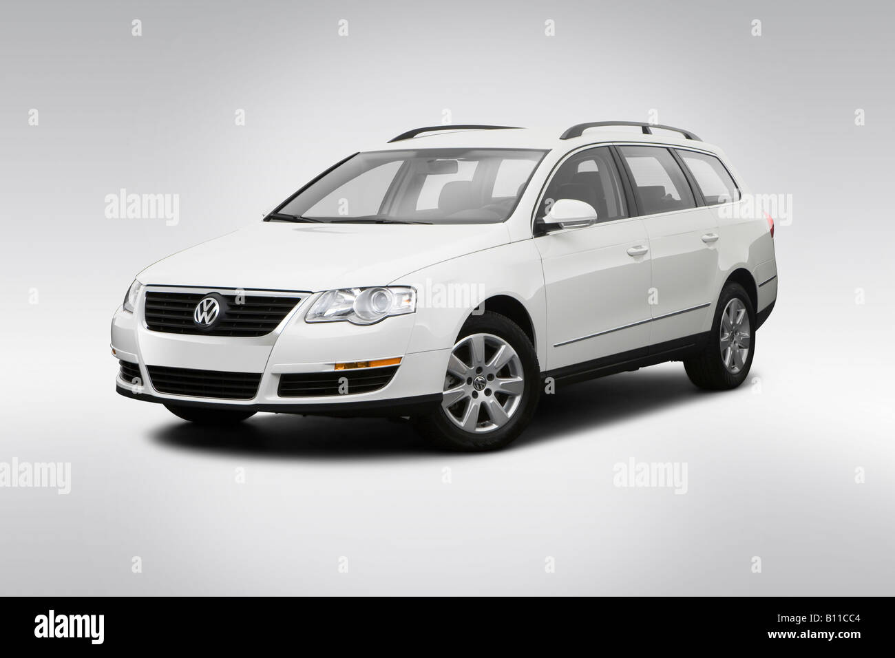 2008 Volkswagen Passat Turbo in White - Front angle view Stock Photo ...