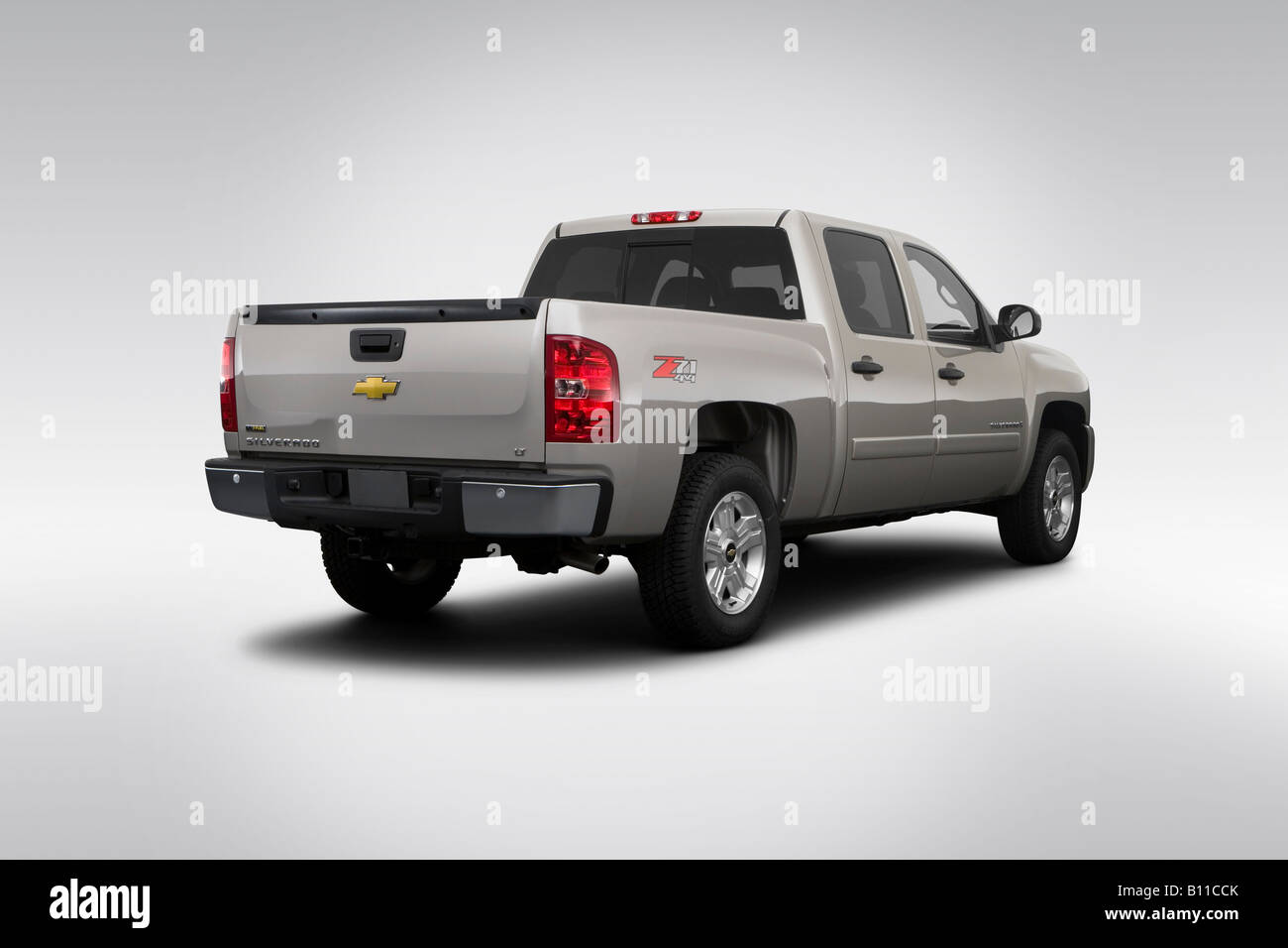 2008 Chevrolet Silverado 1500 LT in Silver - Rear angle view Stock ...