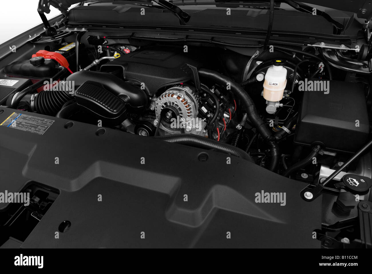 2008 Chevrolet Silverado 1500 LT in Silver - Engine Stock Photo - Alamy